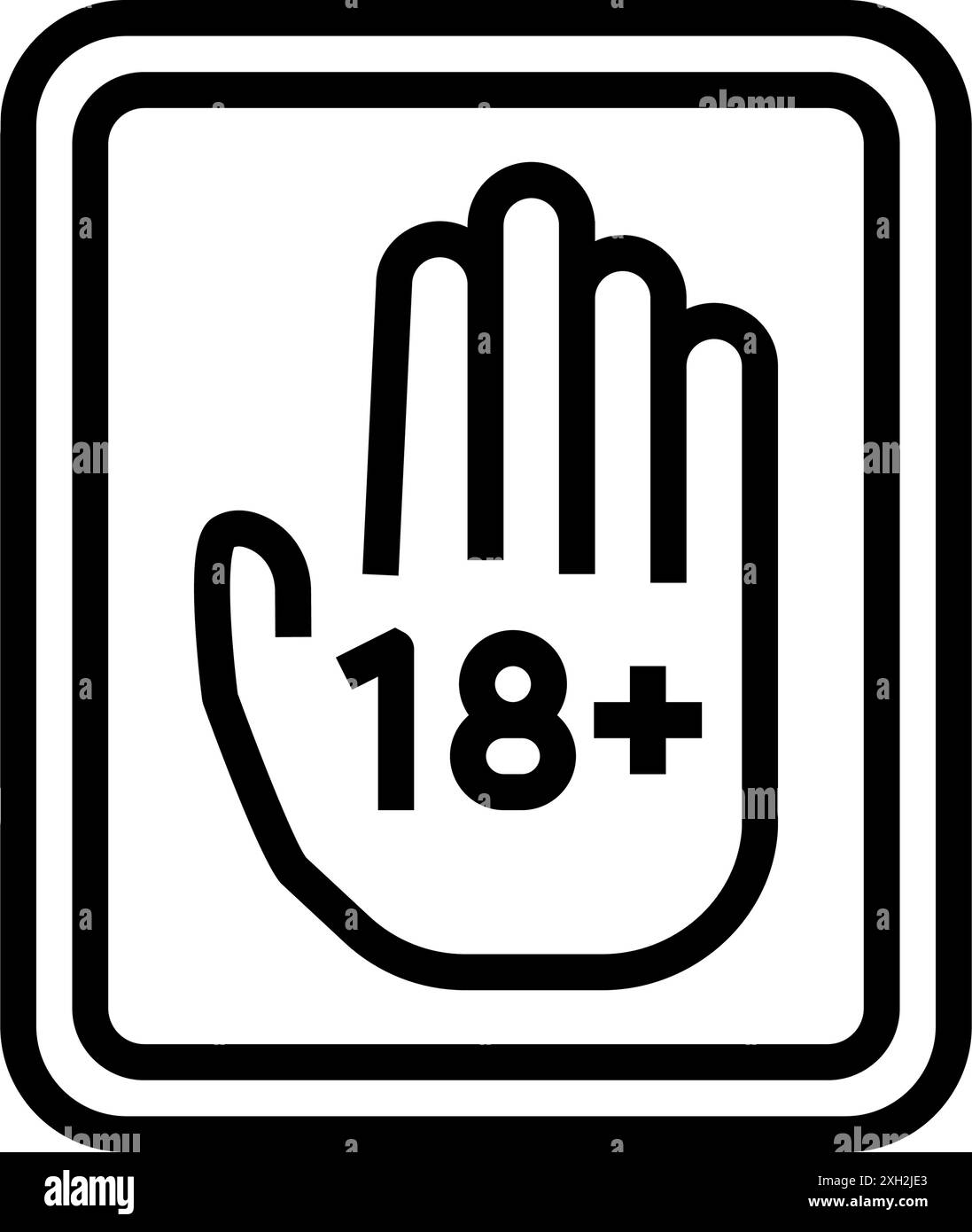 age prevent product label caution line icon vector illustration Stock ...