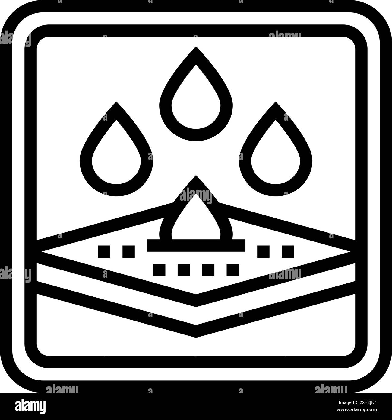 fast absorbing product label caution line icon vector illustration ...