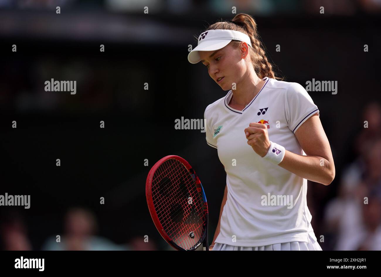 Elena Rybakina reacts during her match against Barbora Krejcikova on ...
