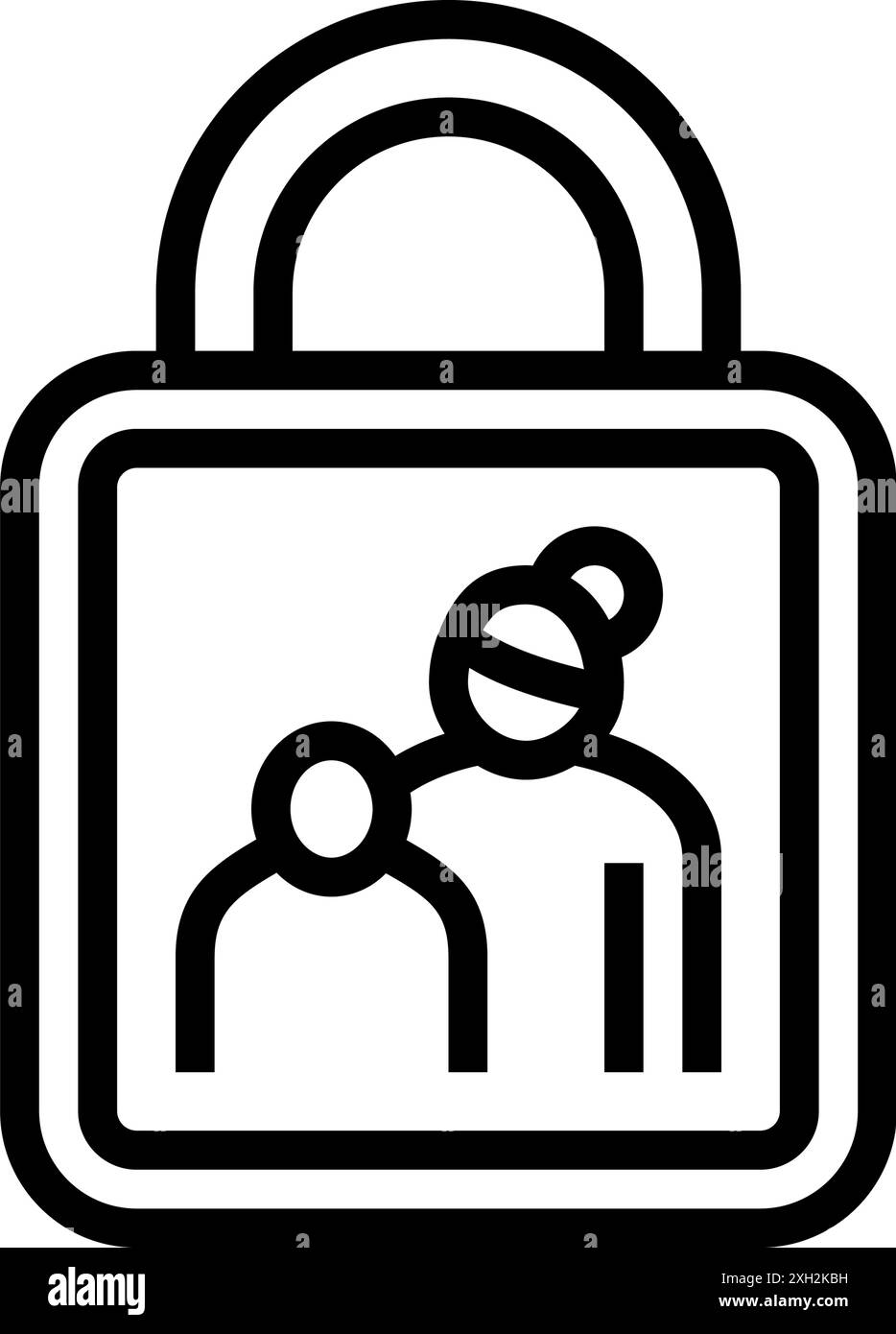 parental control product label caution line icon vector illustration ...