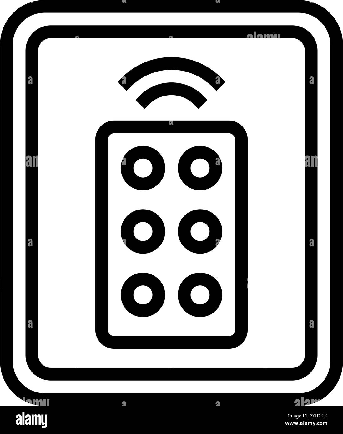 remote control label product caution line icon vector illustration ...