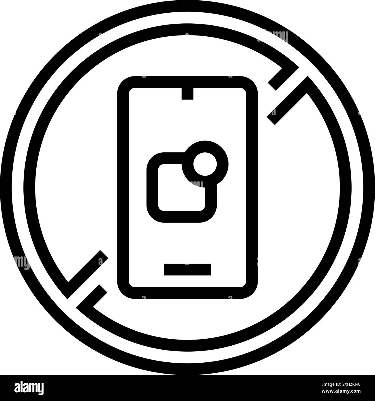 no app required label product caution line icon vector illustration ...