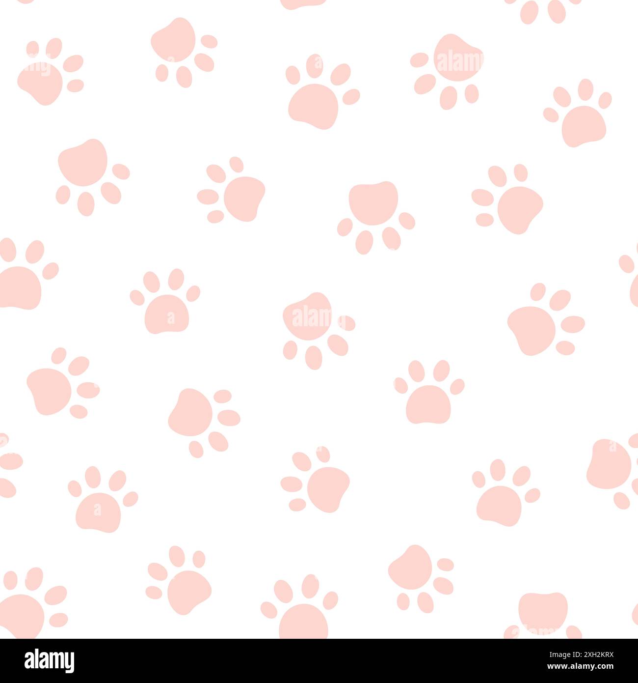 Cute seamless pet paw pattern. Cat or dog footprint on white background ... Cute seamless pet paw pattern. Cat or dog footprint on white background ...