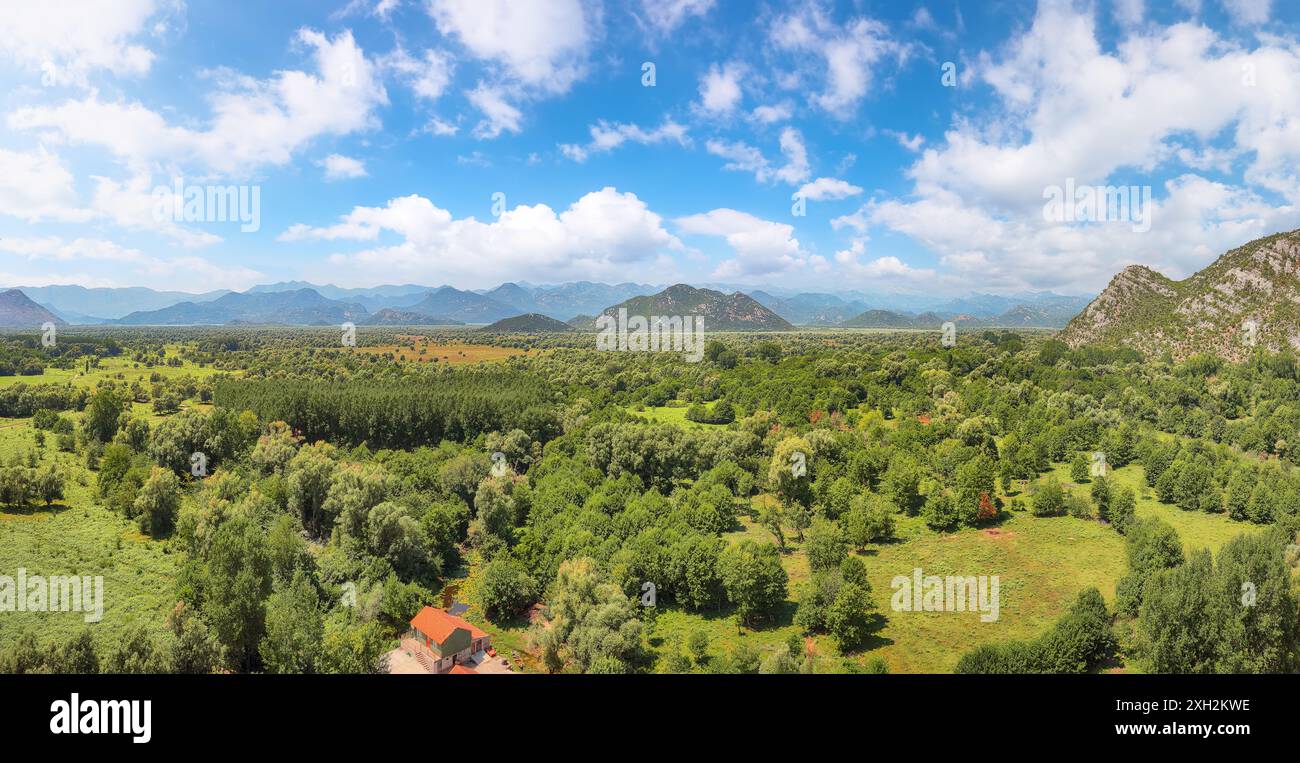 Captivating sunny morning view of valley of Moraca river from Zabljak ...