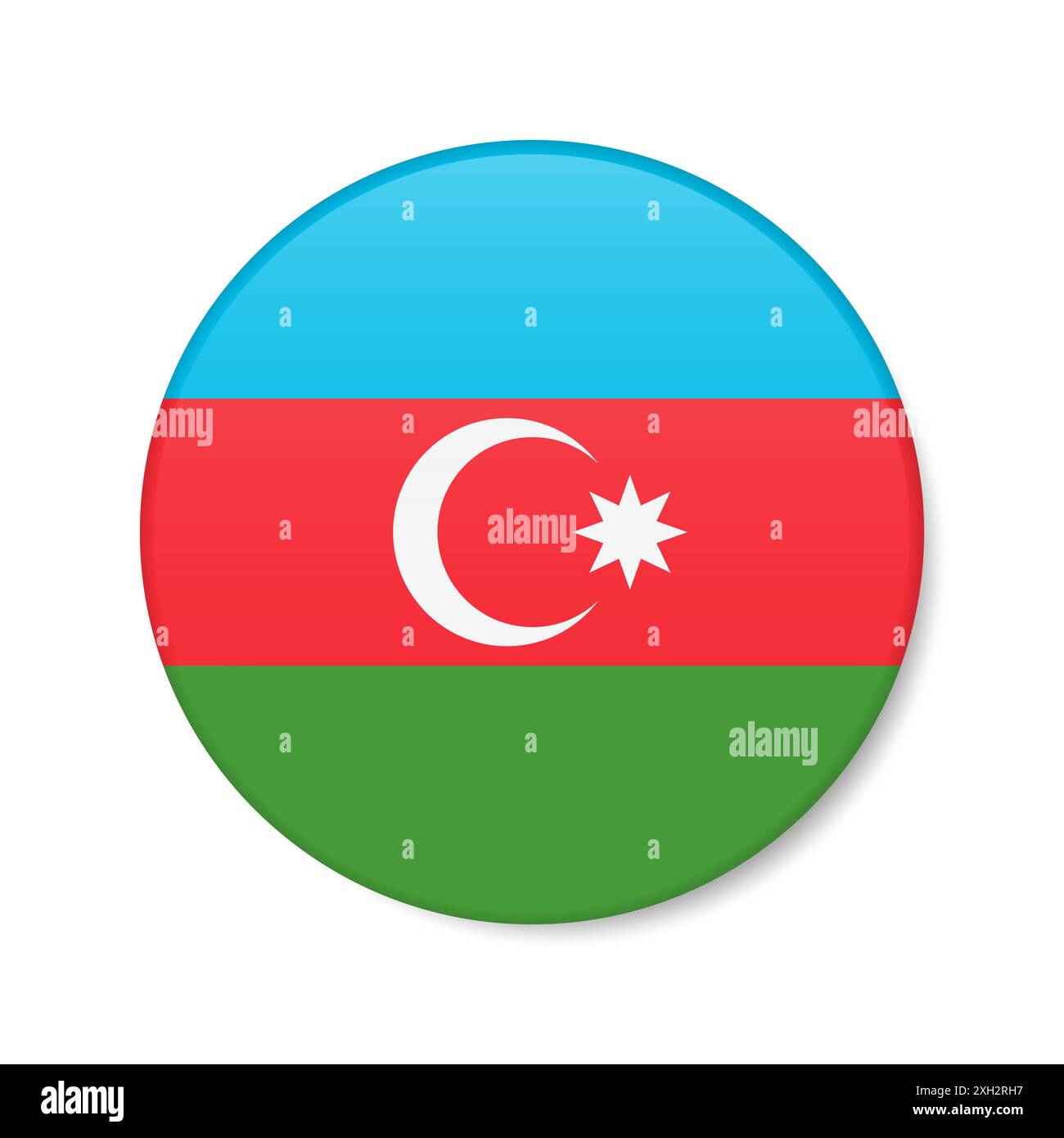 Circle azerbaijan flag Cut Out Stock Images & Pictures - Alamy