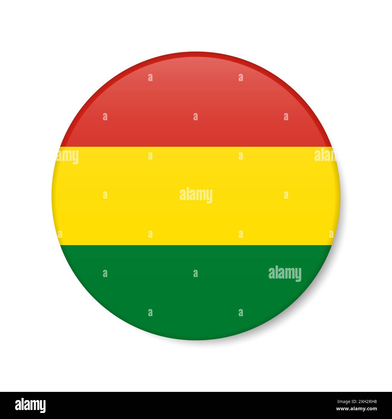 Bolivia circle button icon. Bolivian round badge flag with shadow. 3D ...