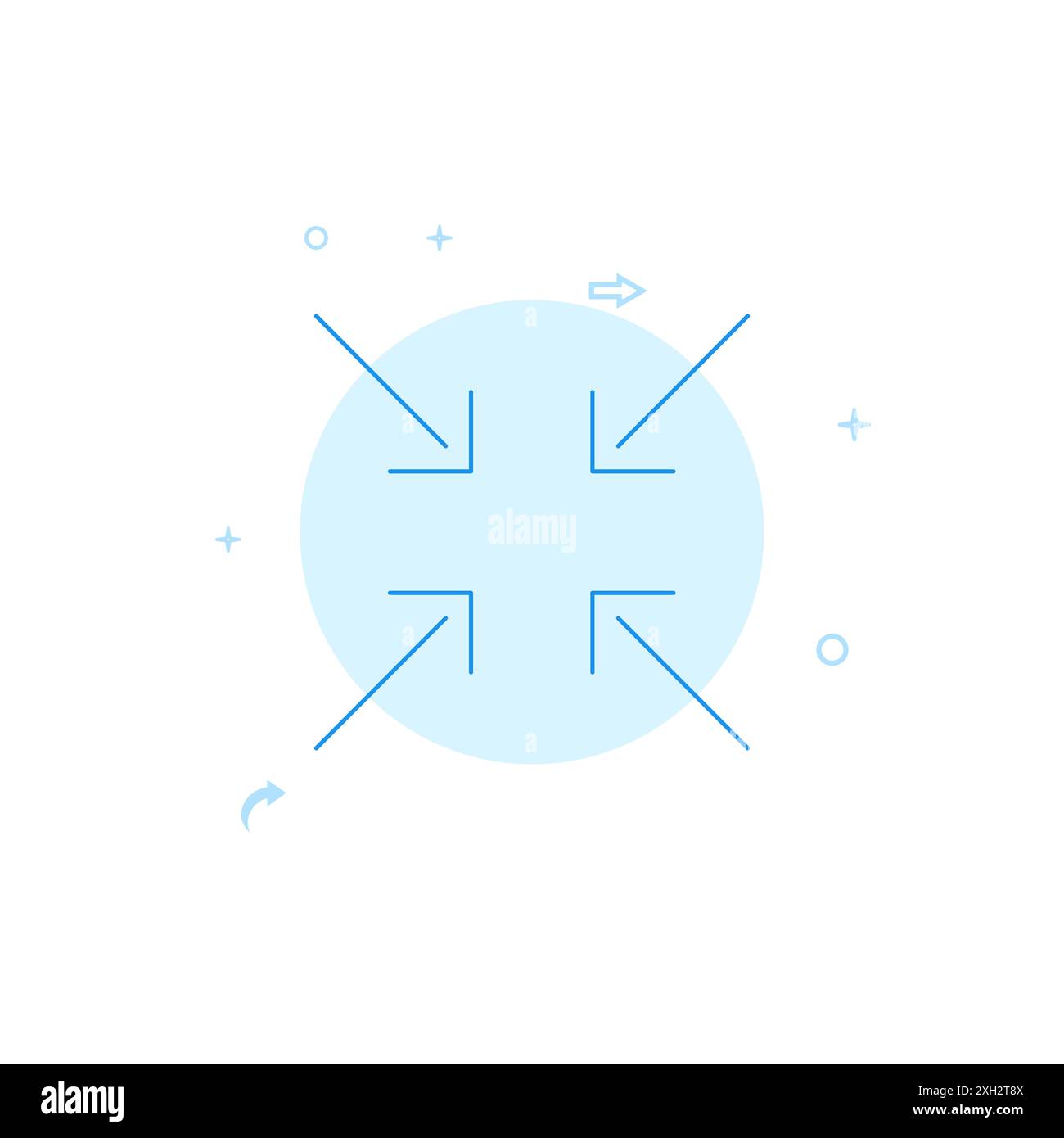 Minimize a window icon. Flat illustration. Filled line style. Blue ...