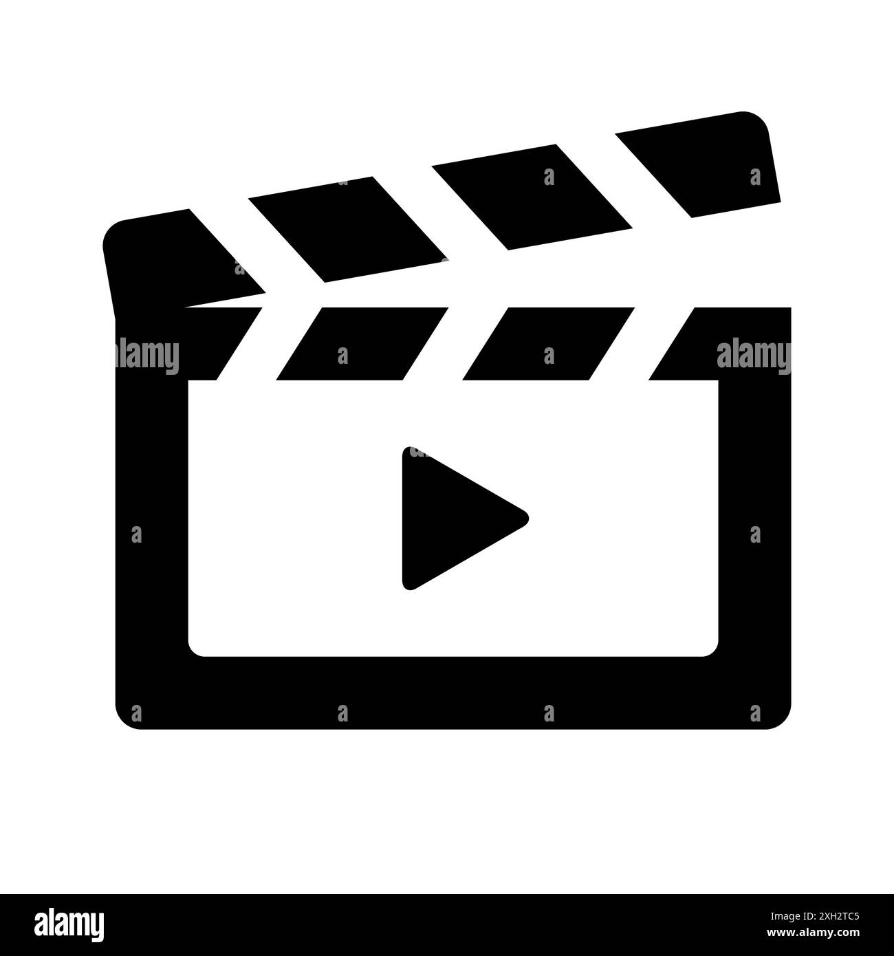 Movie clapper board icon. Flat illustration isolated on white ...