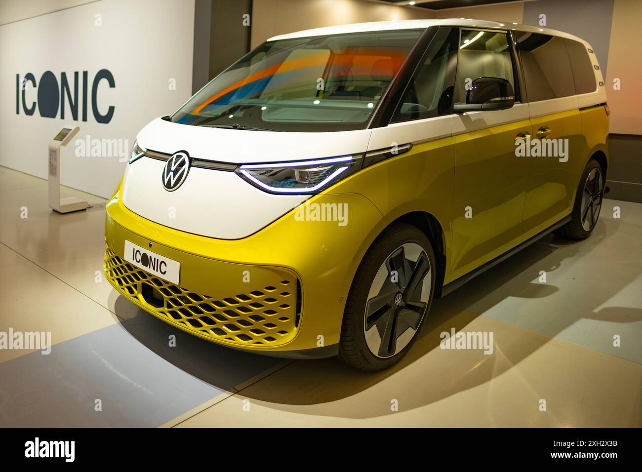 classic yellow electric bus Volkswagen ID Buzz, Old-school cool meets ...