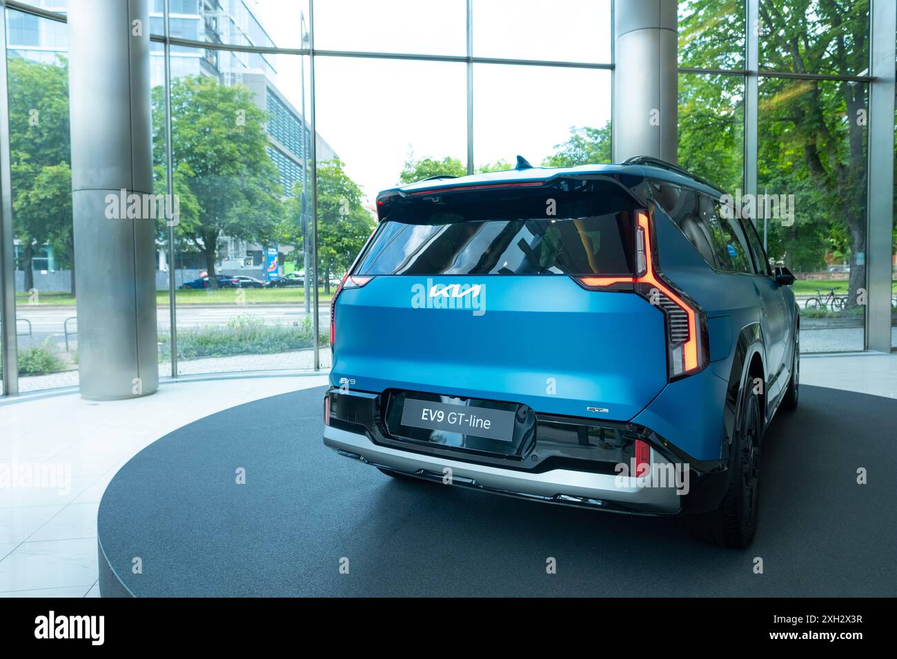 new blue electric Kia Niro EV Premium, South Korean e-Niro innovative ...