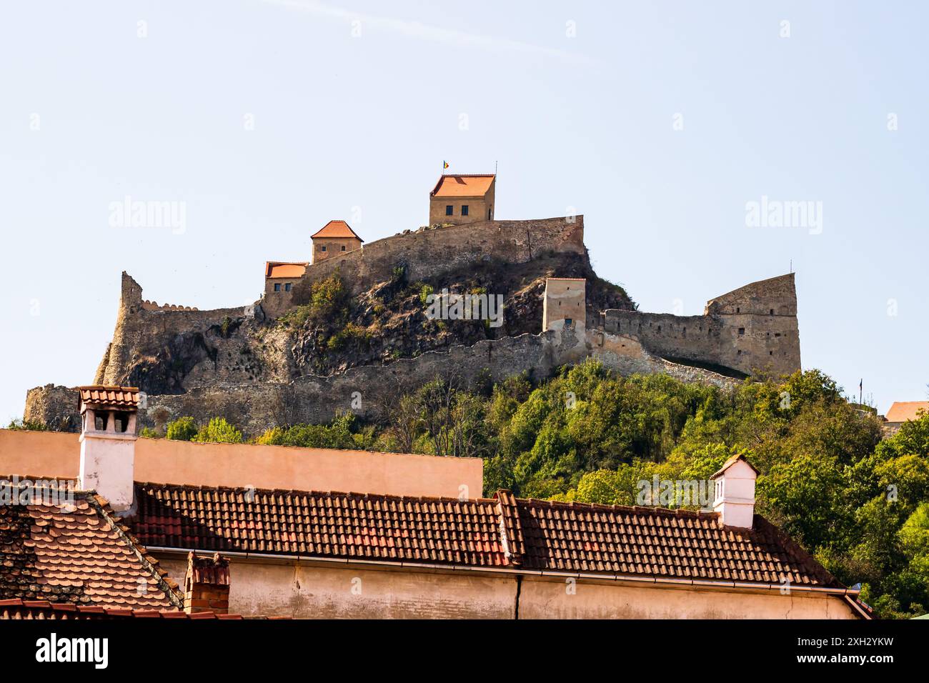 Famous Rupea fortress in Transylvania, Romania. Rupea Citadel (Cetatea ...