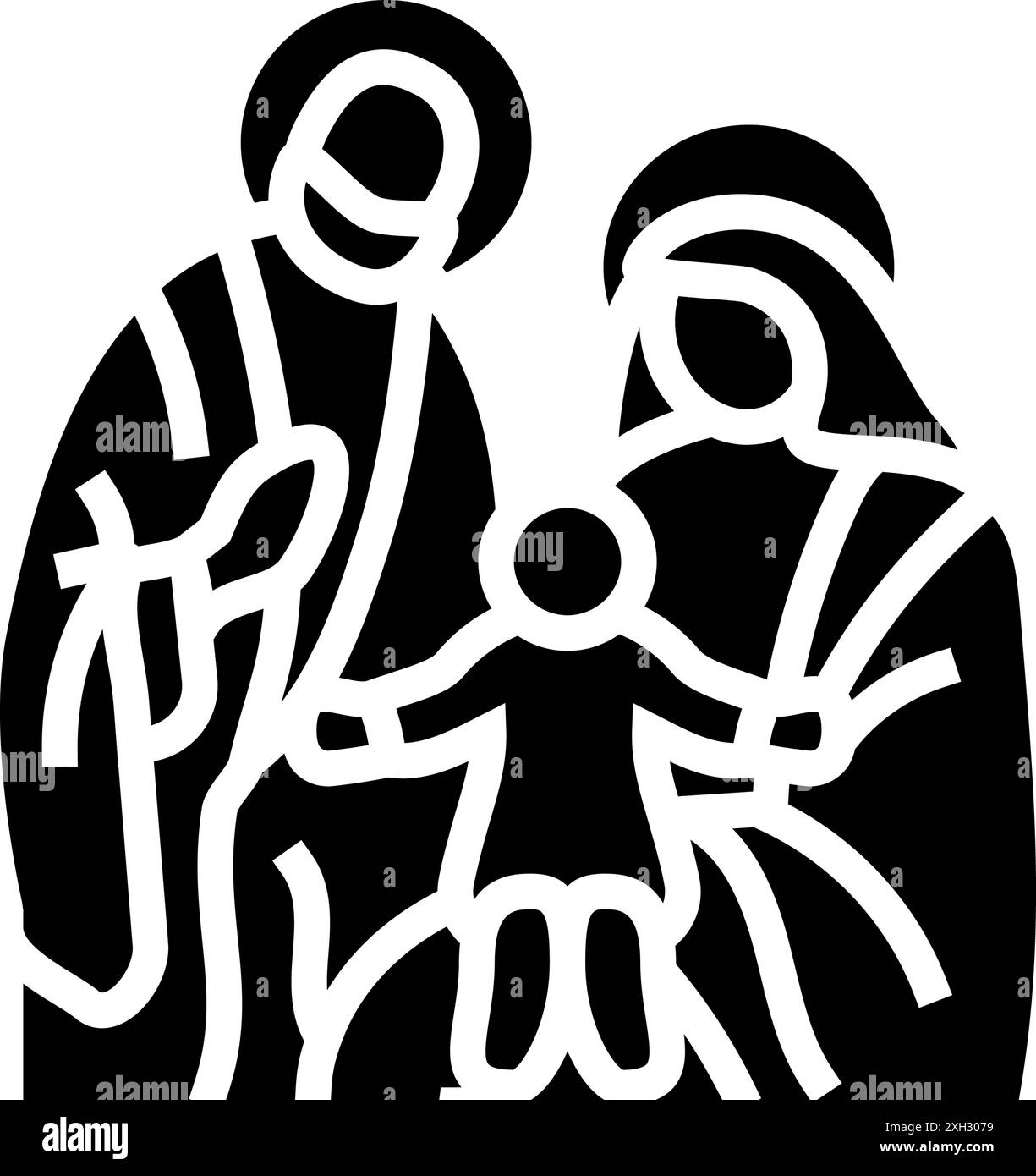 holy family feast catholic holiday glyph icon vector illustration Stock ...