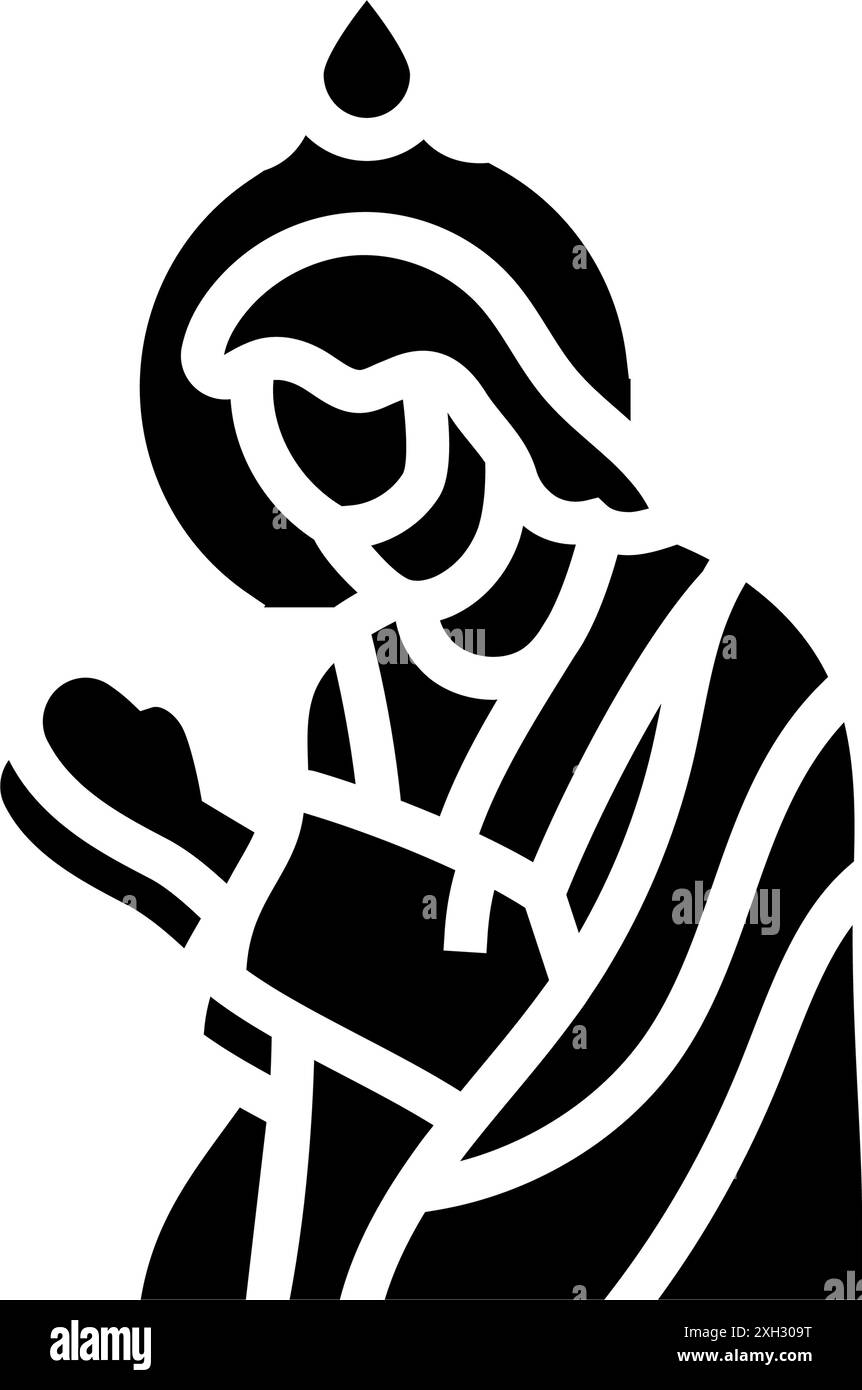 baptism of the lord feast catholic holiday glyph icon vector ...