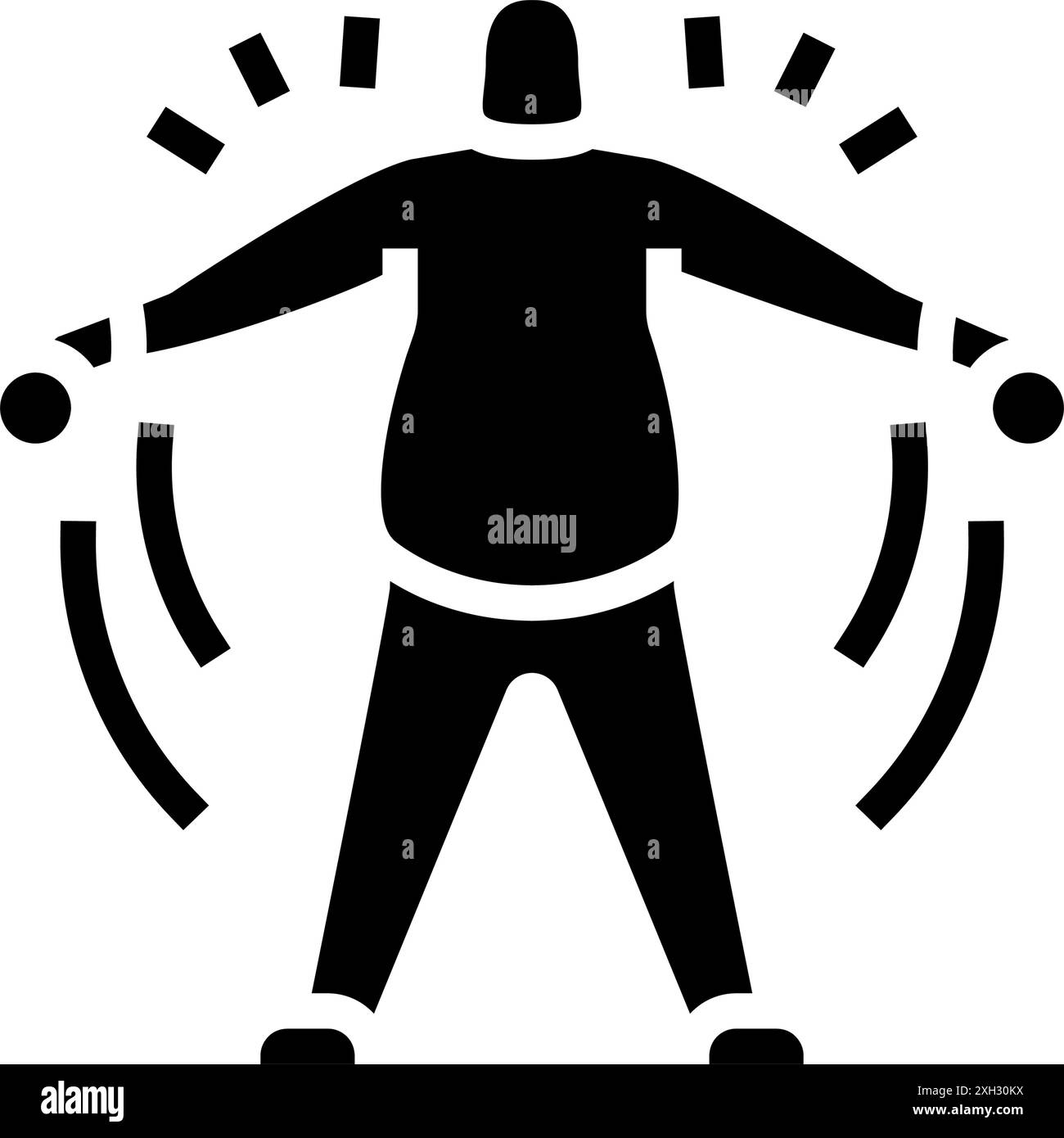 exercise obesity overweight glyph icon vector illustration Stock Vector ...