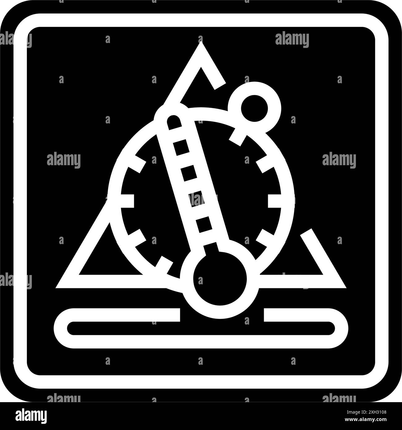temperature sensitive product label warning glyph icon vector ...
