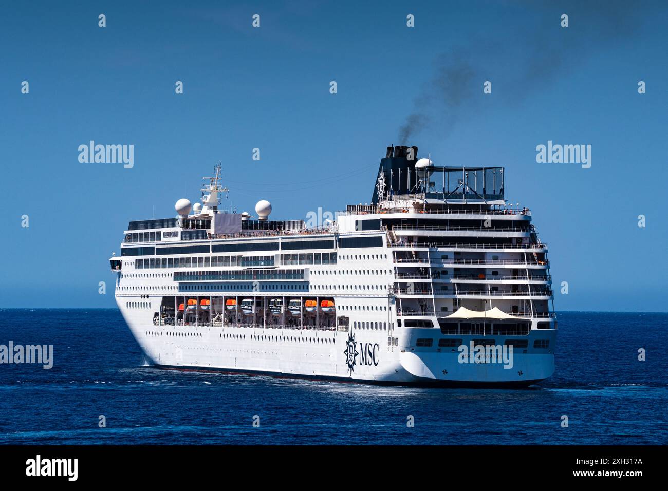Zakynthos, Greece - June 8 2024: MSC Armonia cruise ship anchored off ...