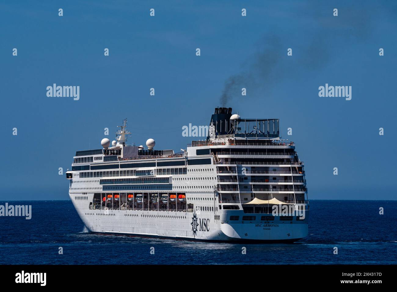 Zakynthos, Greece - June 8 2024: MSC Armonia cruise ship anchored off ...