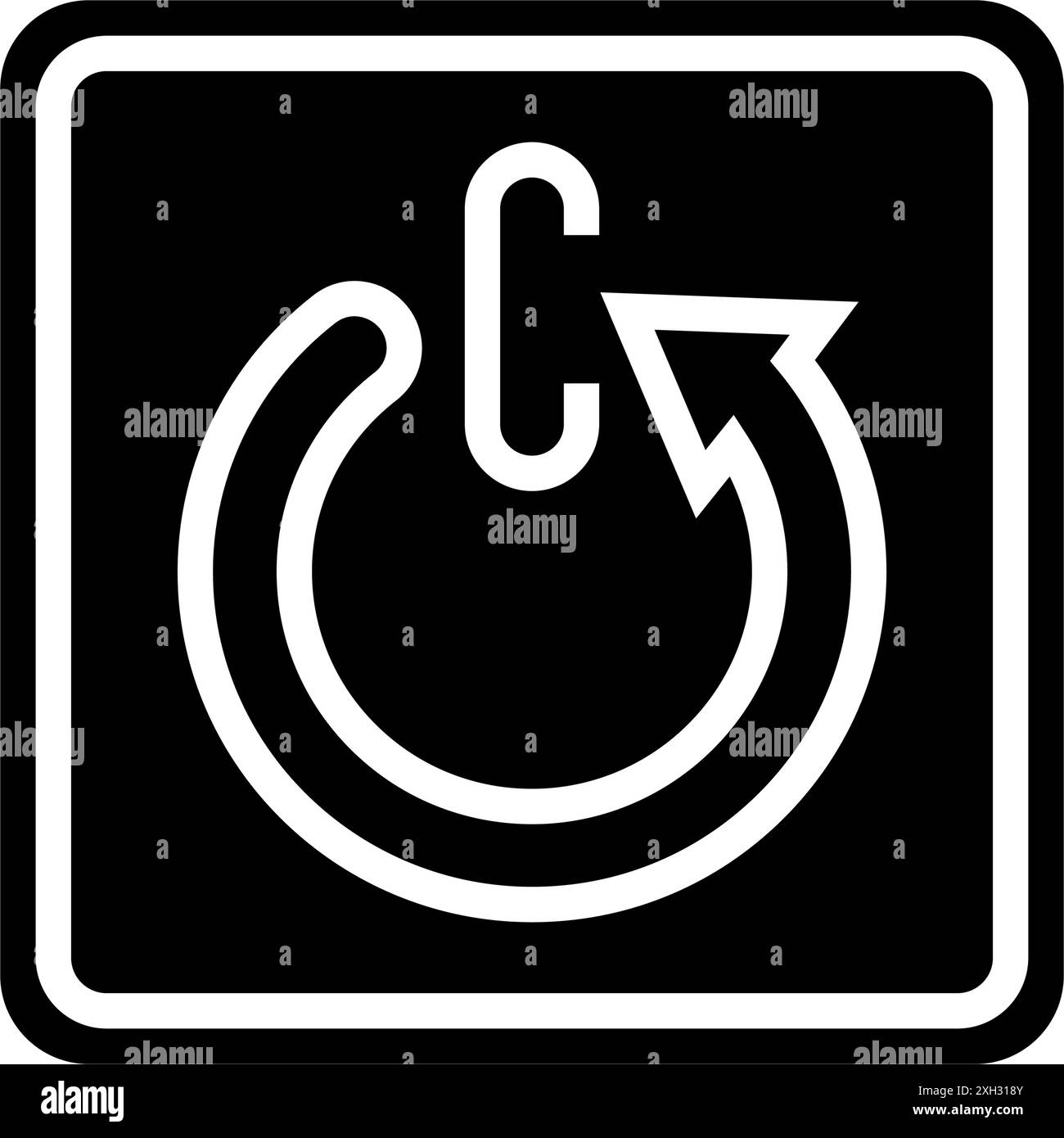 automatic shut down product label caution glyph icon vector ...