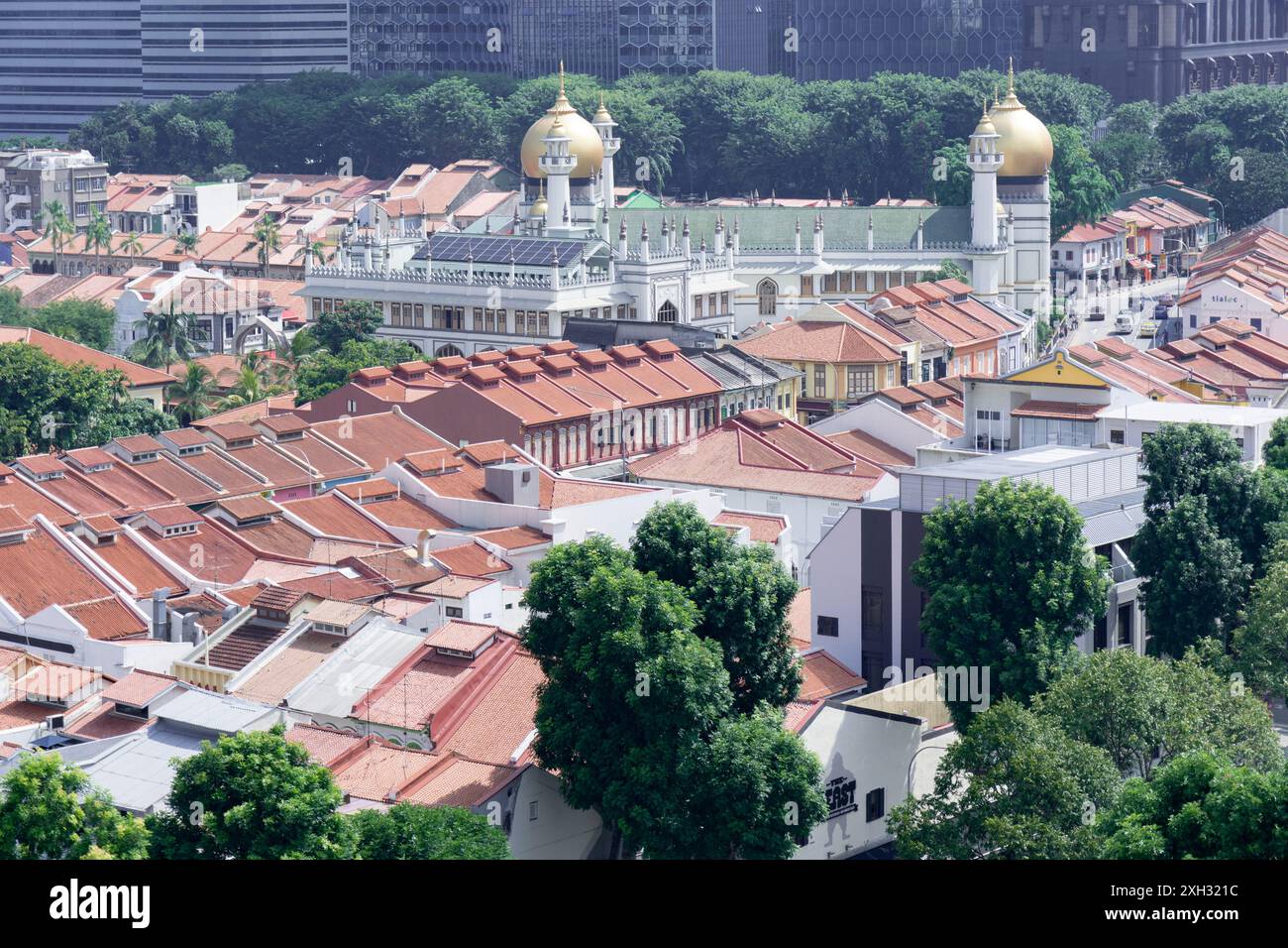 10 October 2019, Singapore, Singapore: Sultan Mosque Around Buildings ...