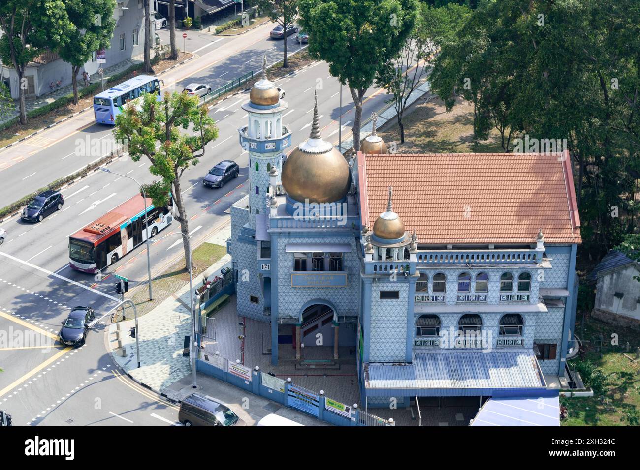 10 October 2019, Singapore, Singapore: Malabar Mosque Around Lavender ...