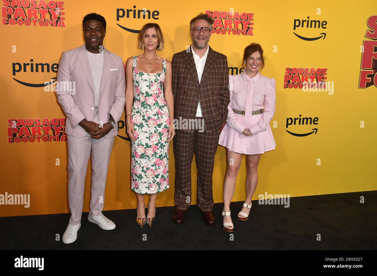 Sam Richardson, from left, Kristen Wiig, Seth Rogen and Sugar Lyn Beard ...