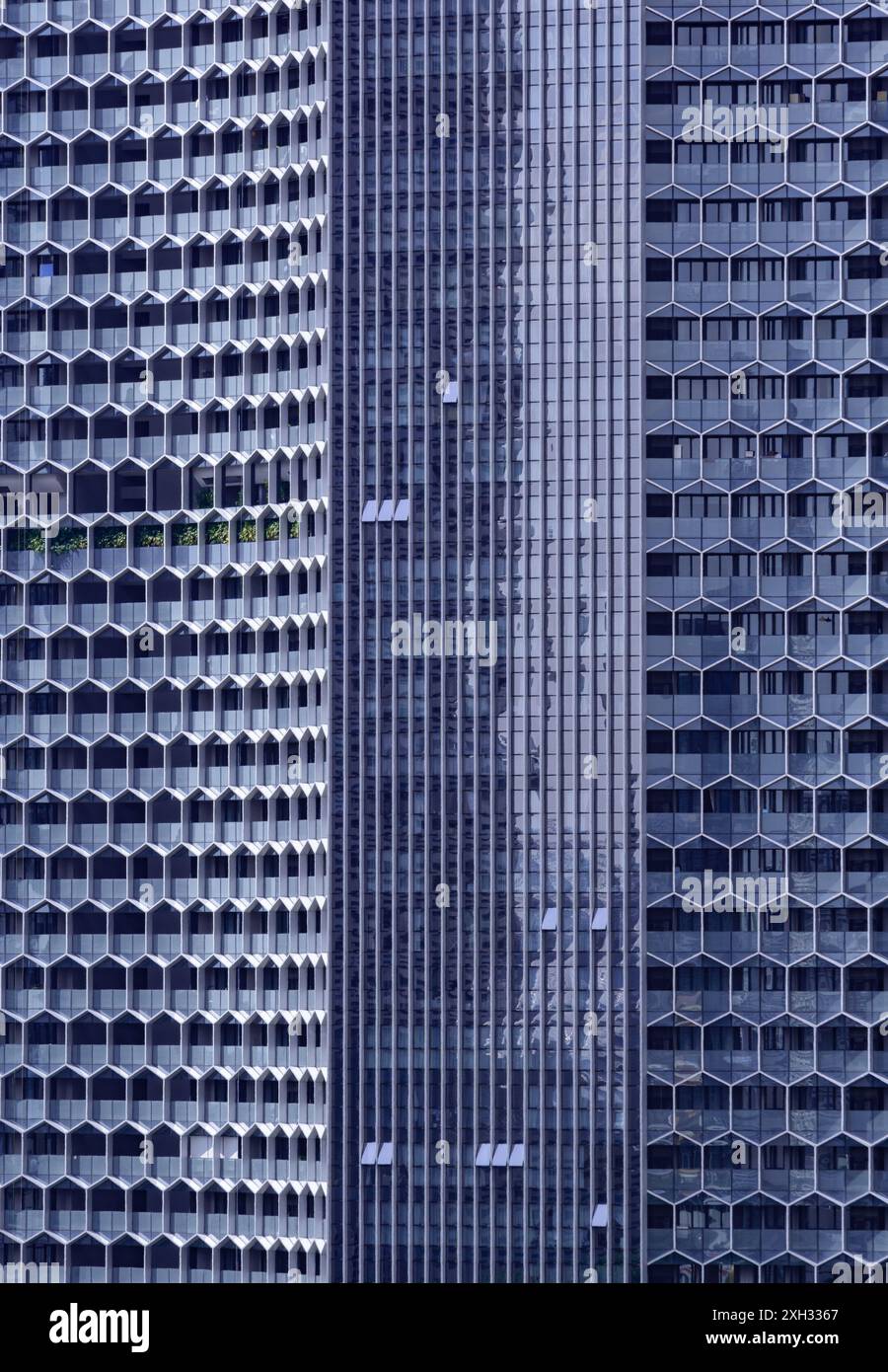 11 October 2019, Singapore, Singapore: Office Towers Windows Patterns ...