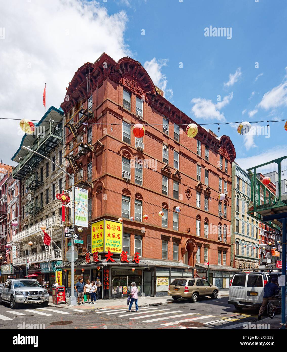 NYC Chinatown: Elaborate terra cotta dresses windows, entrance and ...