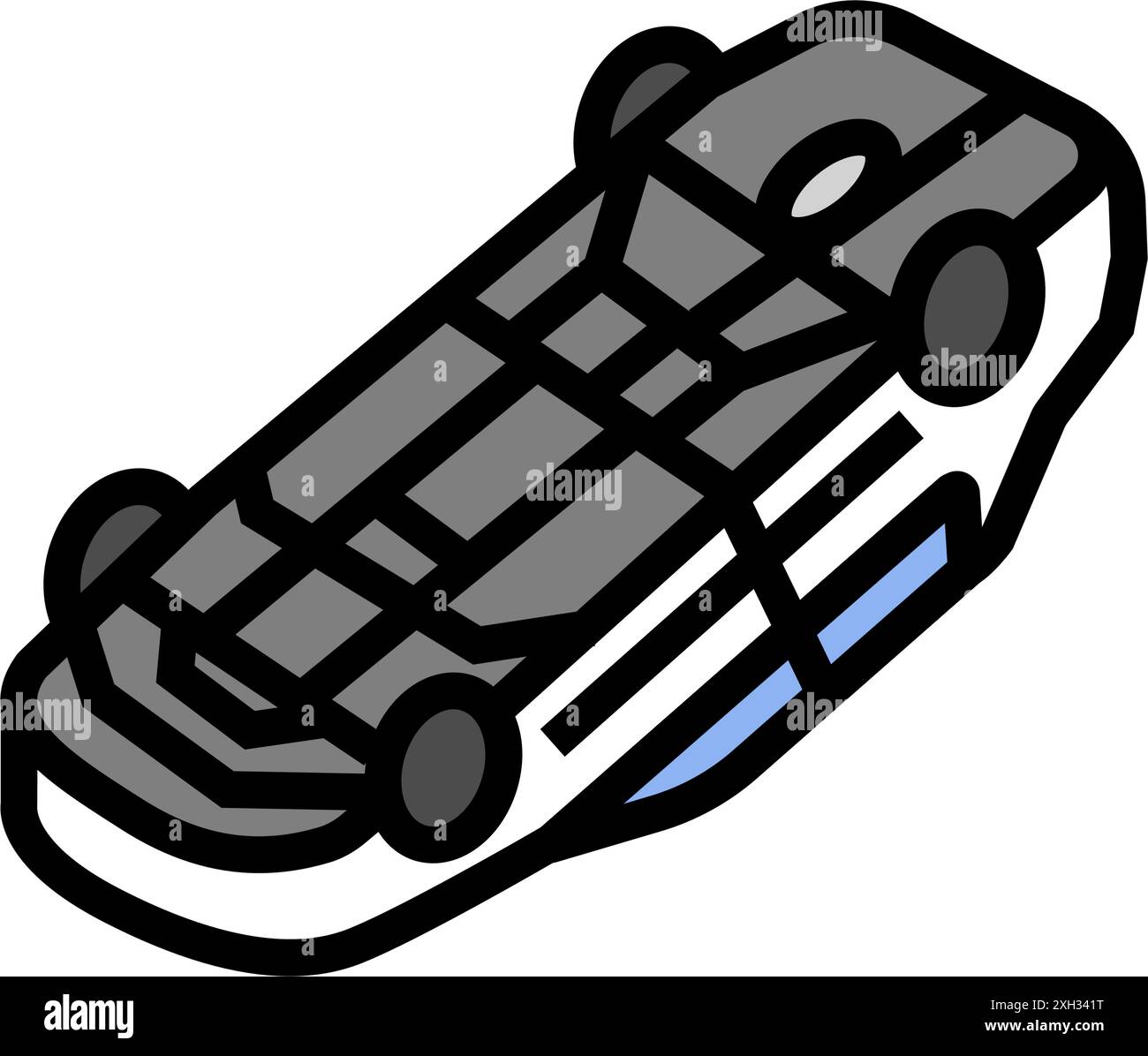 upside down car modern color icon vector illustration Stock Vector ...