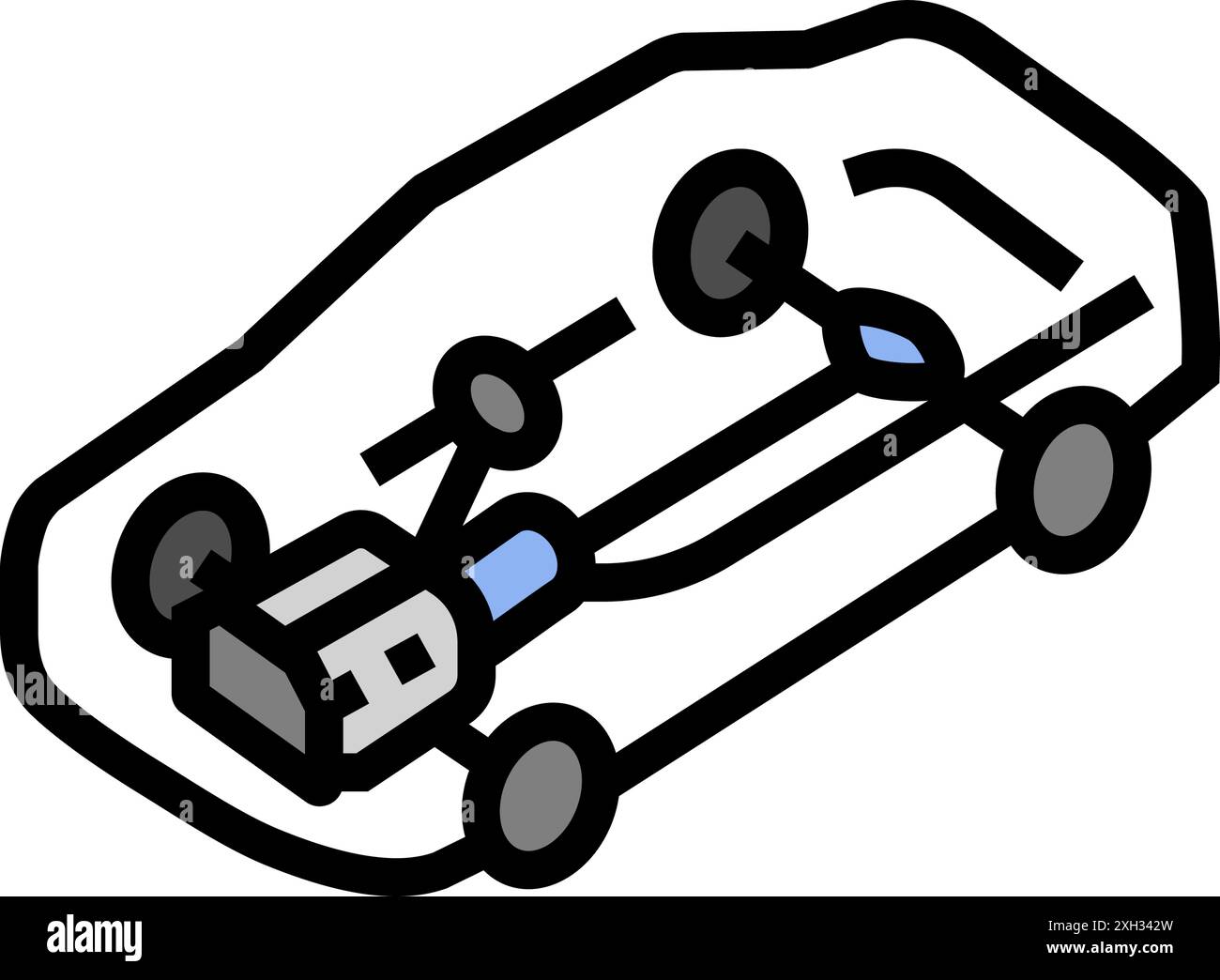 transmission car color icon vector illustration Stock Vector Image ...