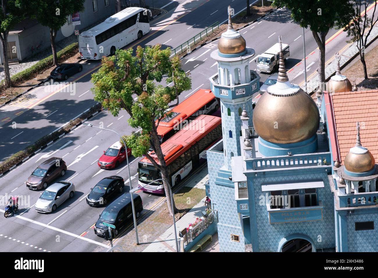 13 October 2019, Singapore, Singapore: Malabar Mosque Around Lavender ...