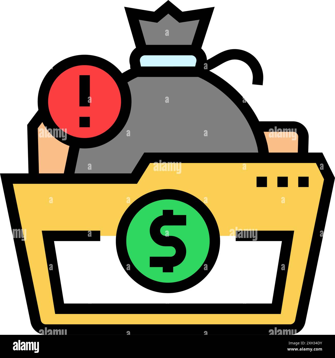 slush fund money business cash color icon vector illustration Stock ...