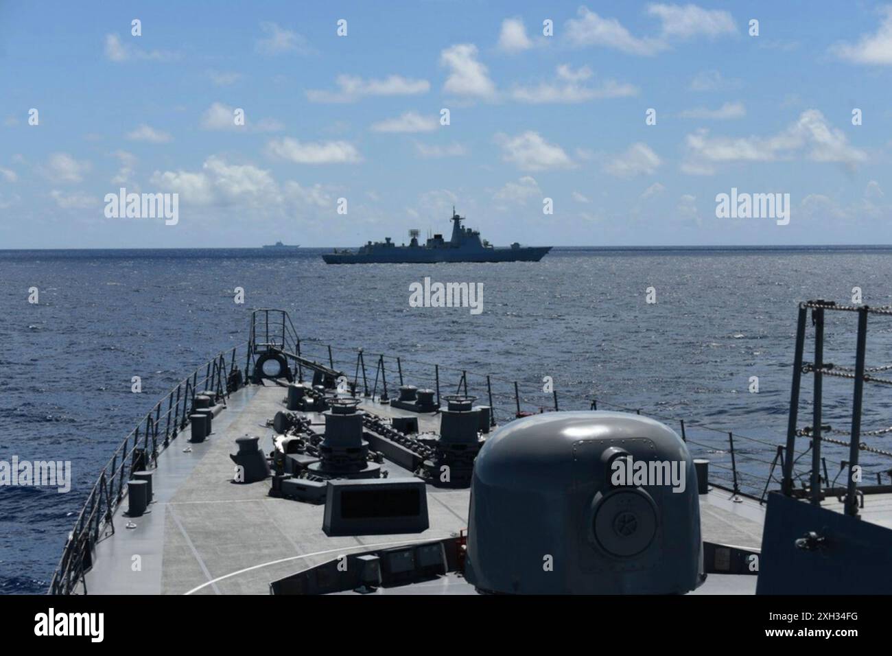 In this photo provided by Japan’s Joint Staff Office, the Chinese navy ...