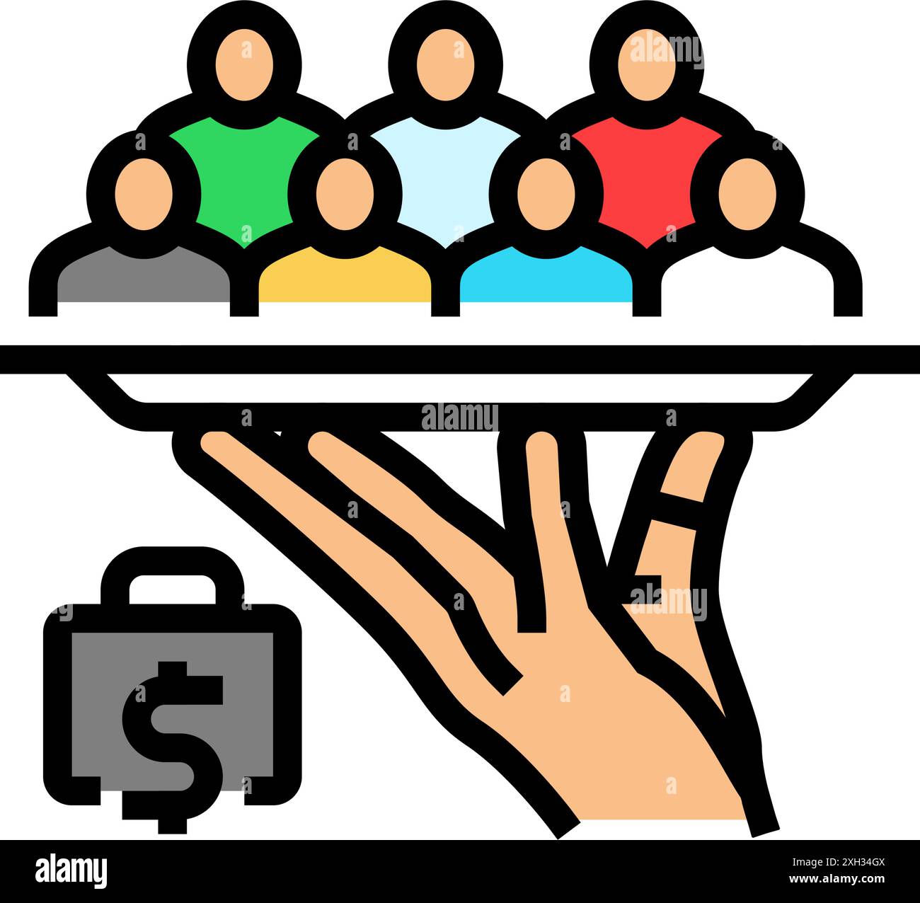 influence peddling money business cash color icon vector illustration ...