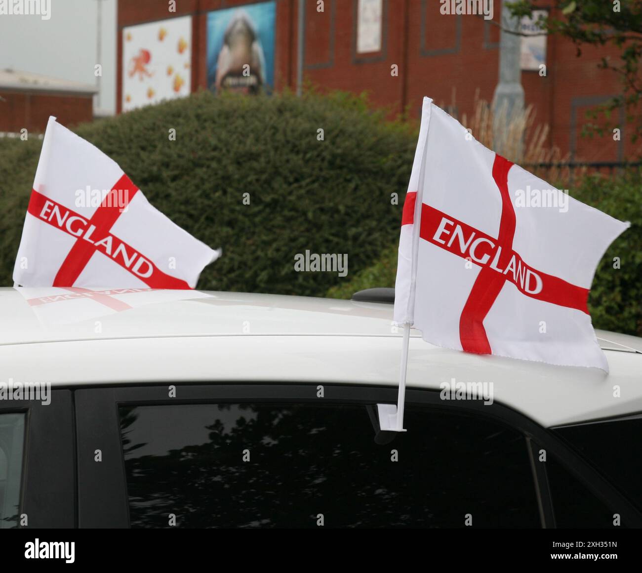 A close up view of the England flags Stock Photo - Alamy