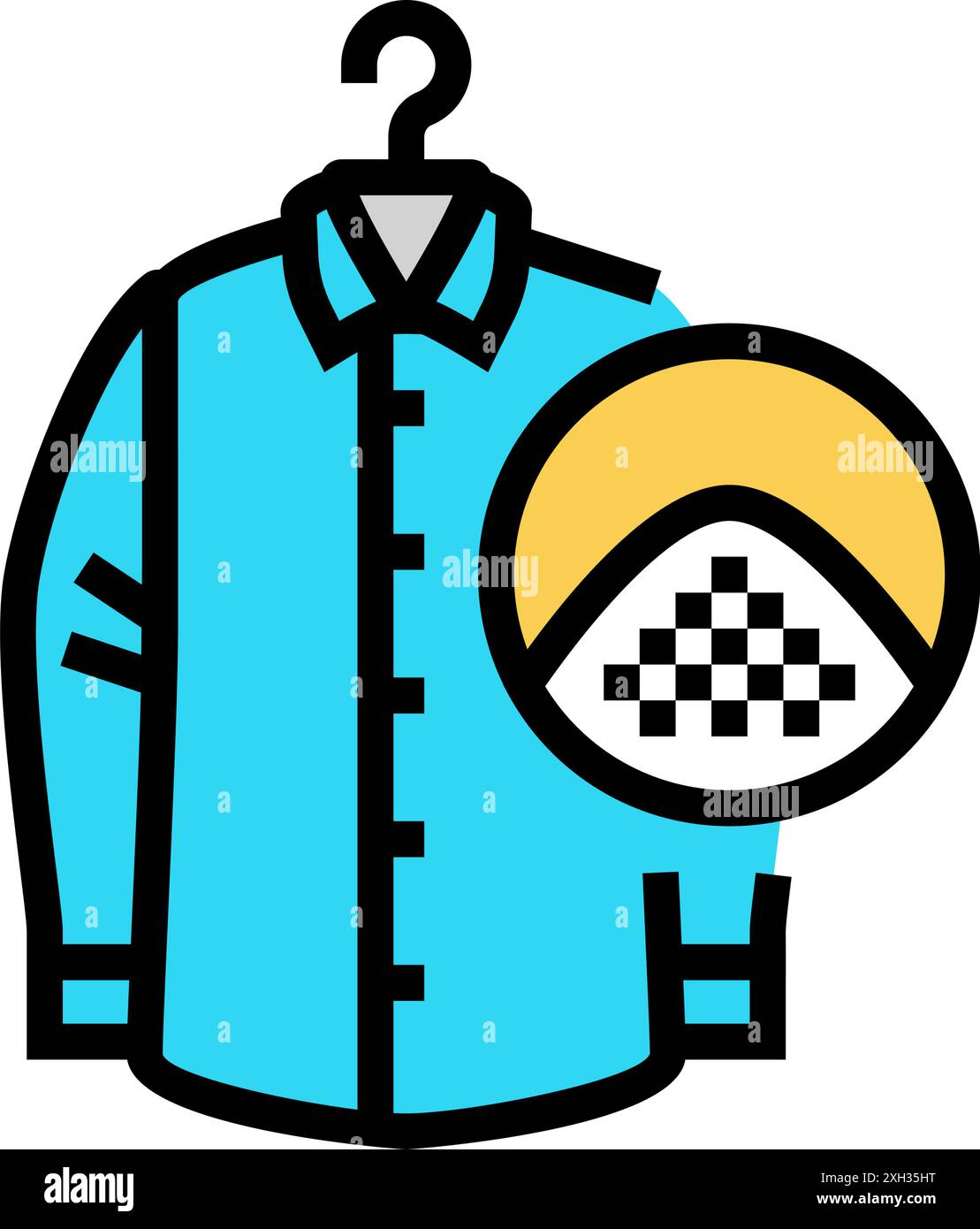 starching cloth laundry wash color icon vector illustration Stock ...
