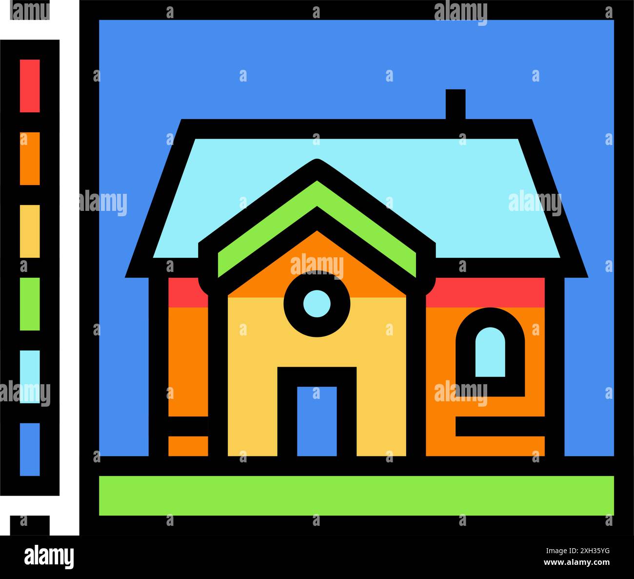 thermal imaging audit energy color icon vector illustration Stock ...