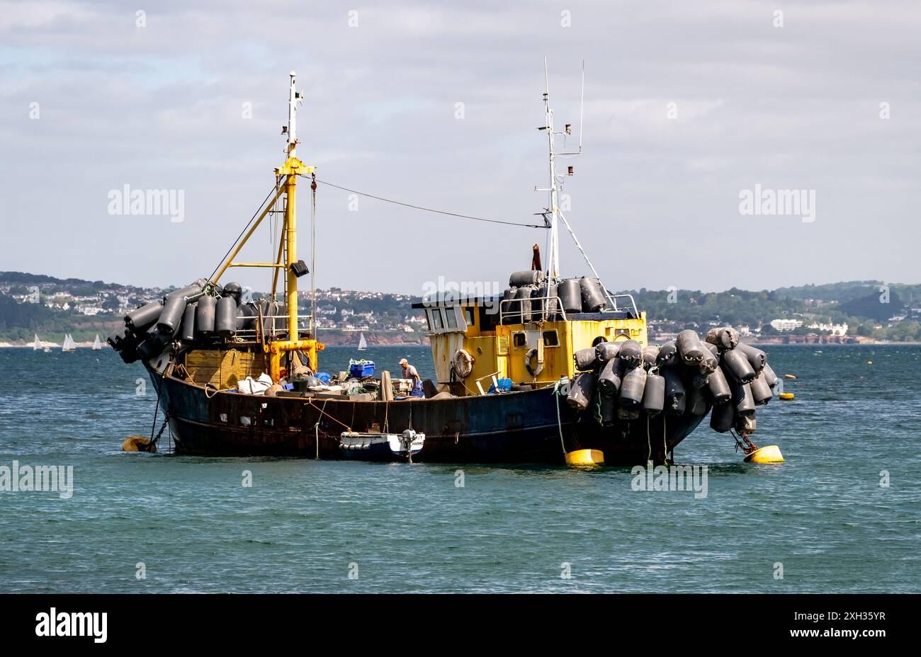 Deep sea fishing trawler at Brixham in the English Riveria Stock Photo ...