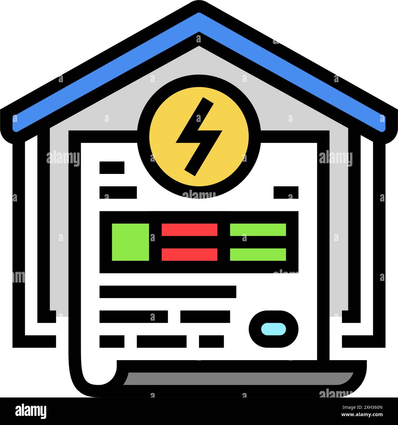 home energy audit color icon vector illustration Stock Vector Image ...