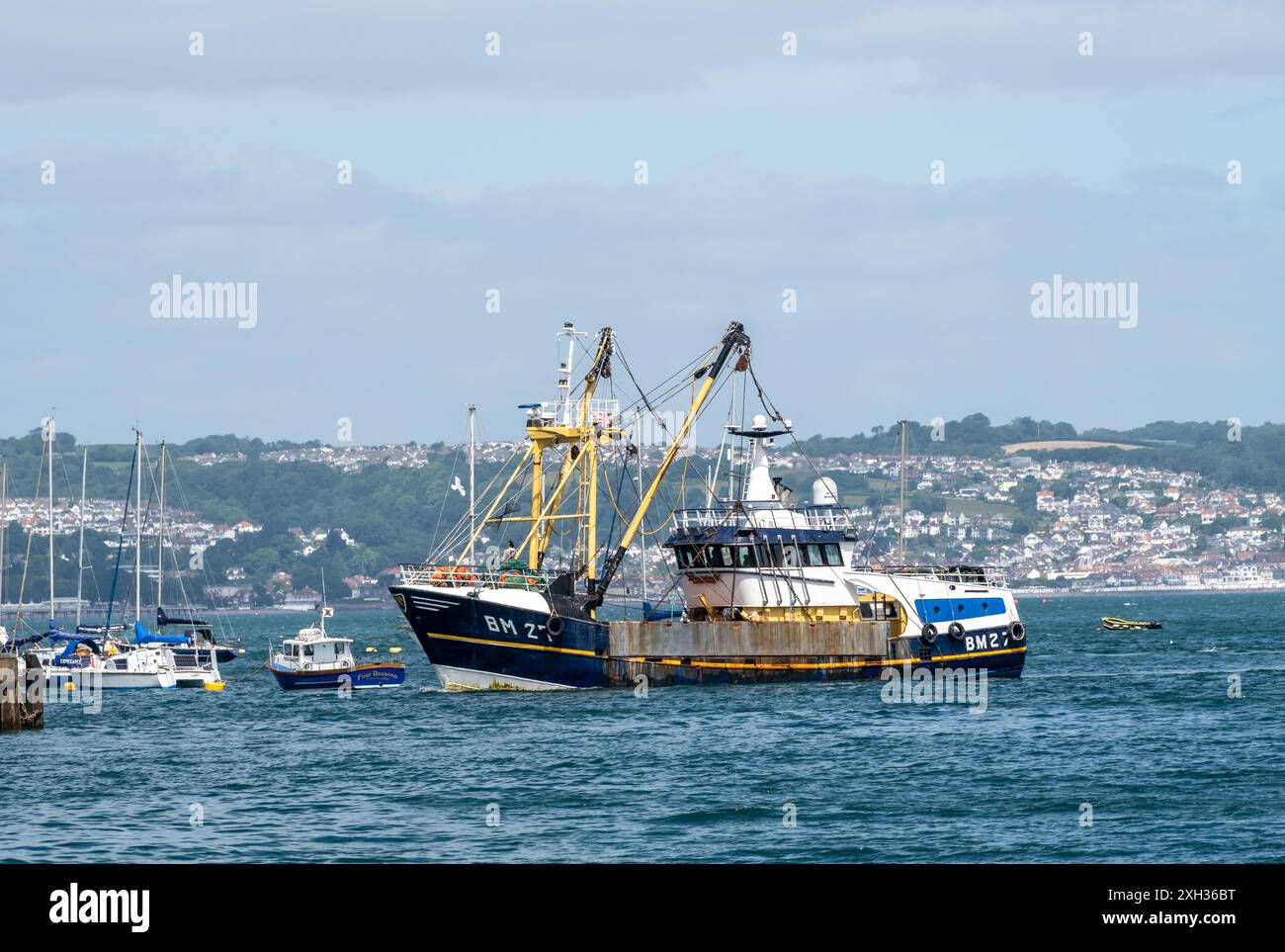 Deep sea fishing trawler at Brixham in the English Riveria Stock Photo ...