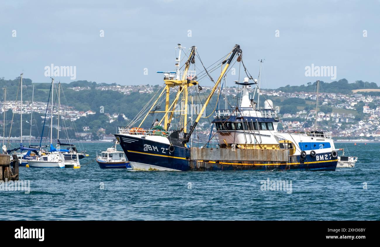 Deep sea fishing trawler at Brixham in the English Riveria Stock Photo ...