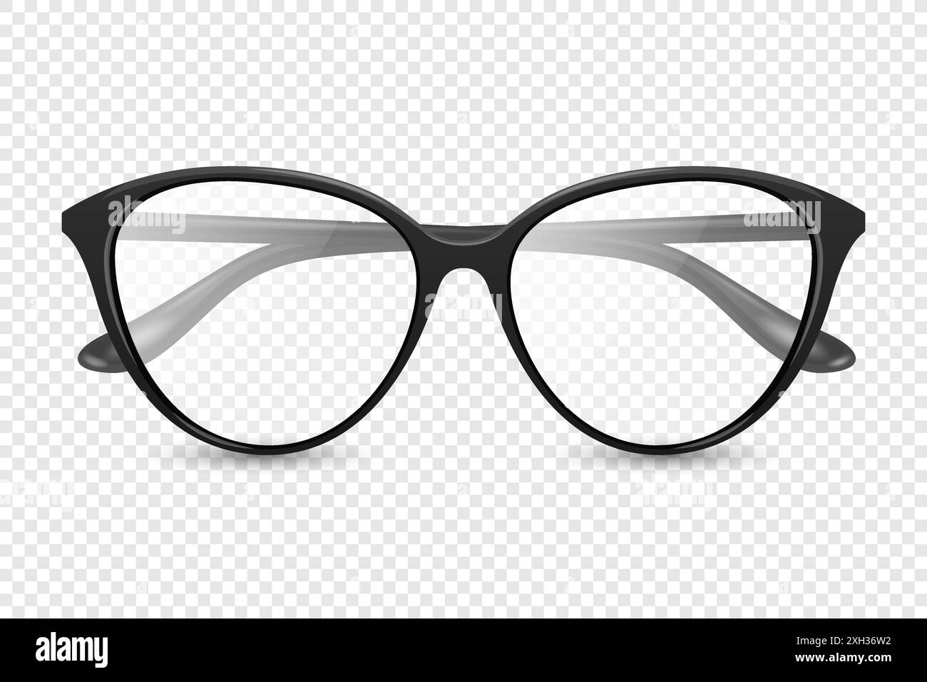 Vector 3d Realistic Black Round Frame Glasses Isolated. Sunglasses ...