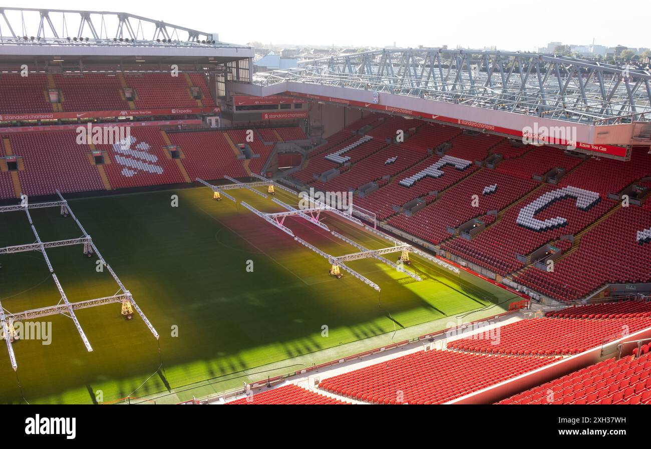 Anfield, Liverpool Football Club Stadium, Merseyside, UK Stock Photo ...