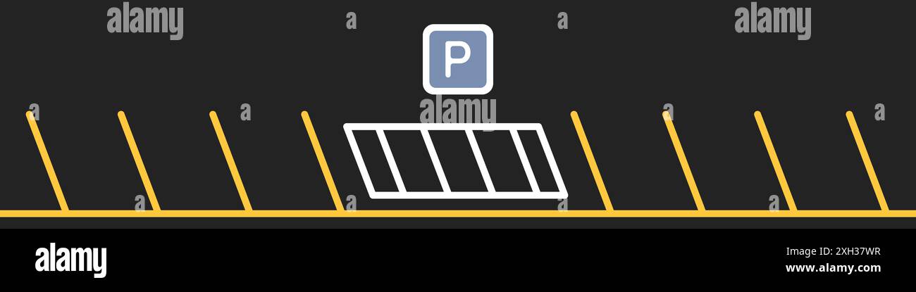 Free parking vector icon. Car parking zone vector. Vector illustration ...