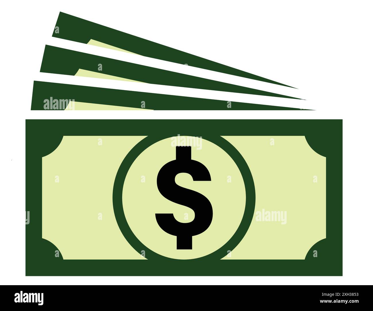 simple stack pile of bank currency money dollar notes icon vector on ...