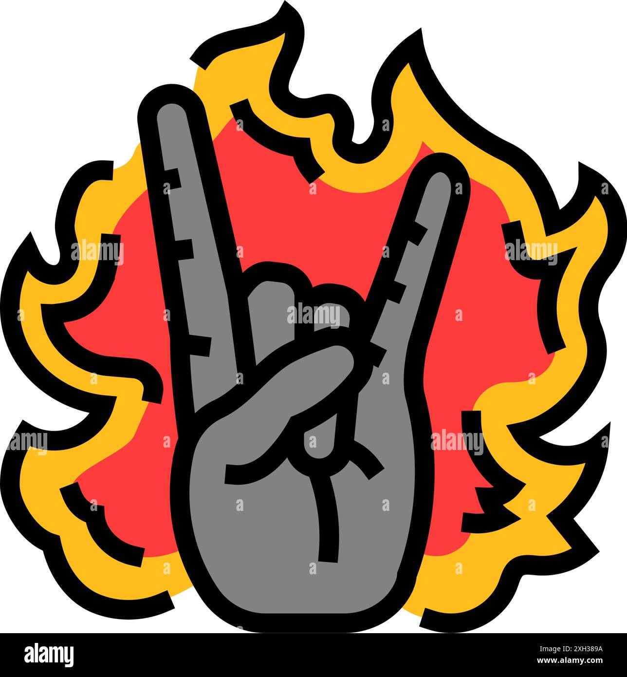 hardcore punk subculture style color icon vector illustration Stock ...