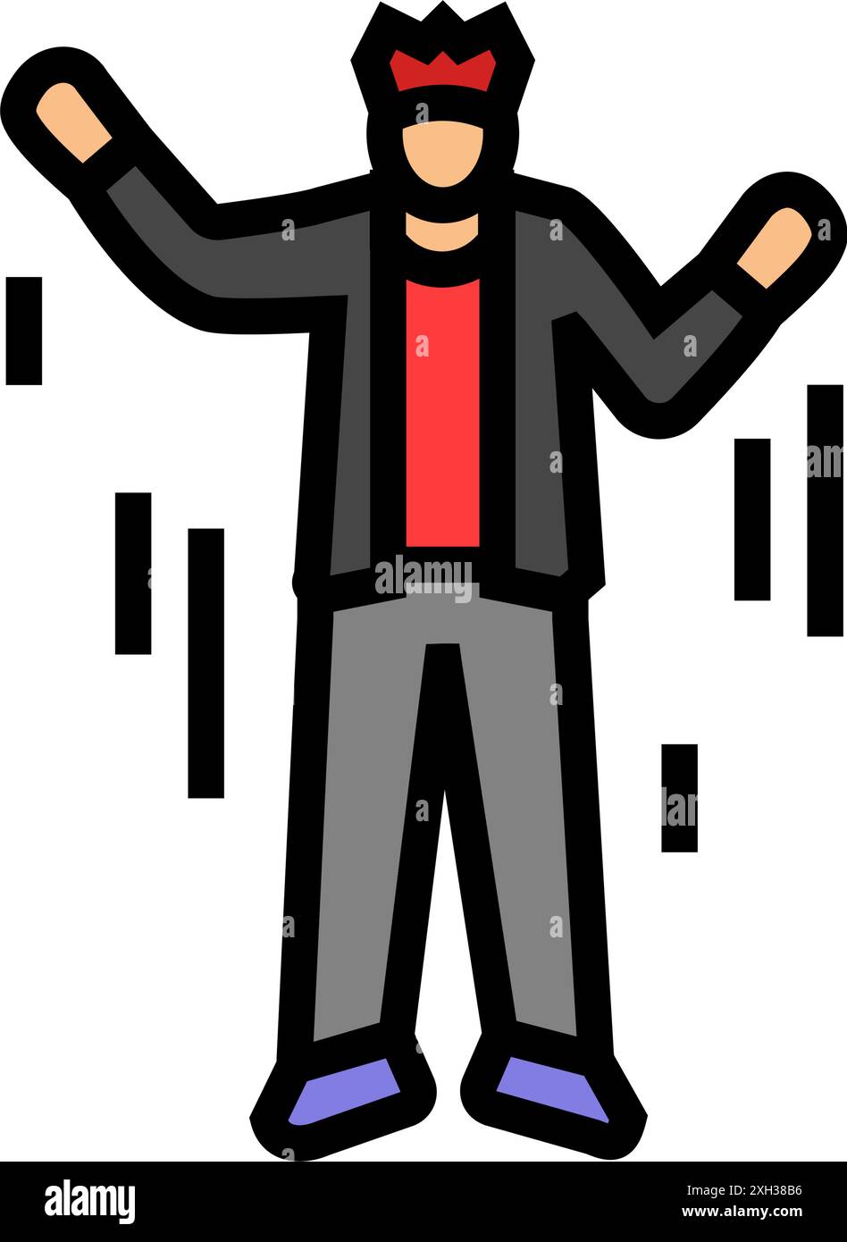 pogo dance subculture style color icon vector illustration Stock Vector ...