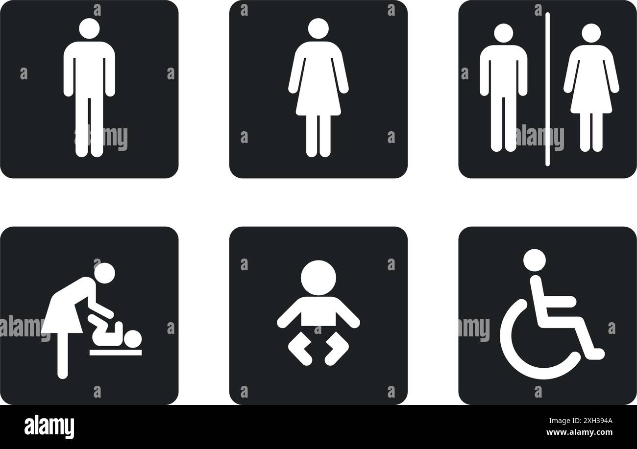 simple common restroom baby change table room disabled symbol icon sign ... simple common restroom baby change table room disabled symbol icon sign ...