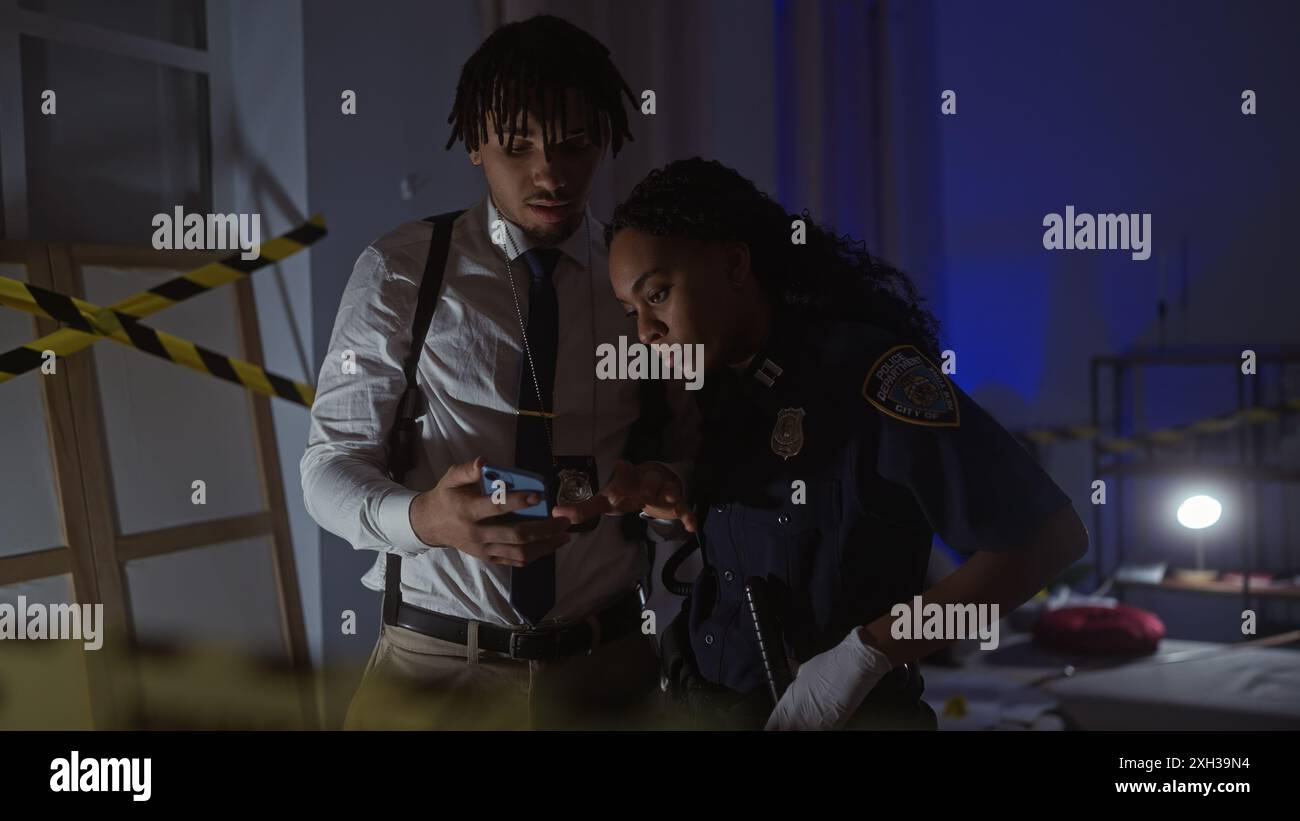 Police investigators inspect crime scene hi-res stock photography and ...