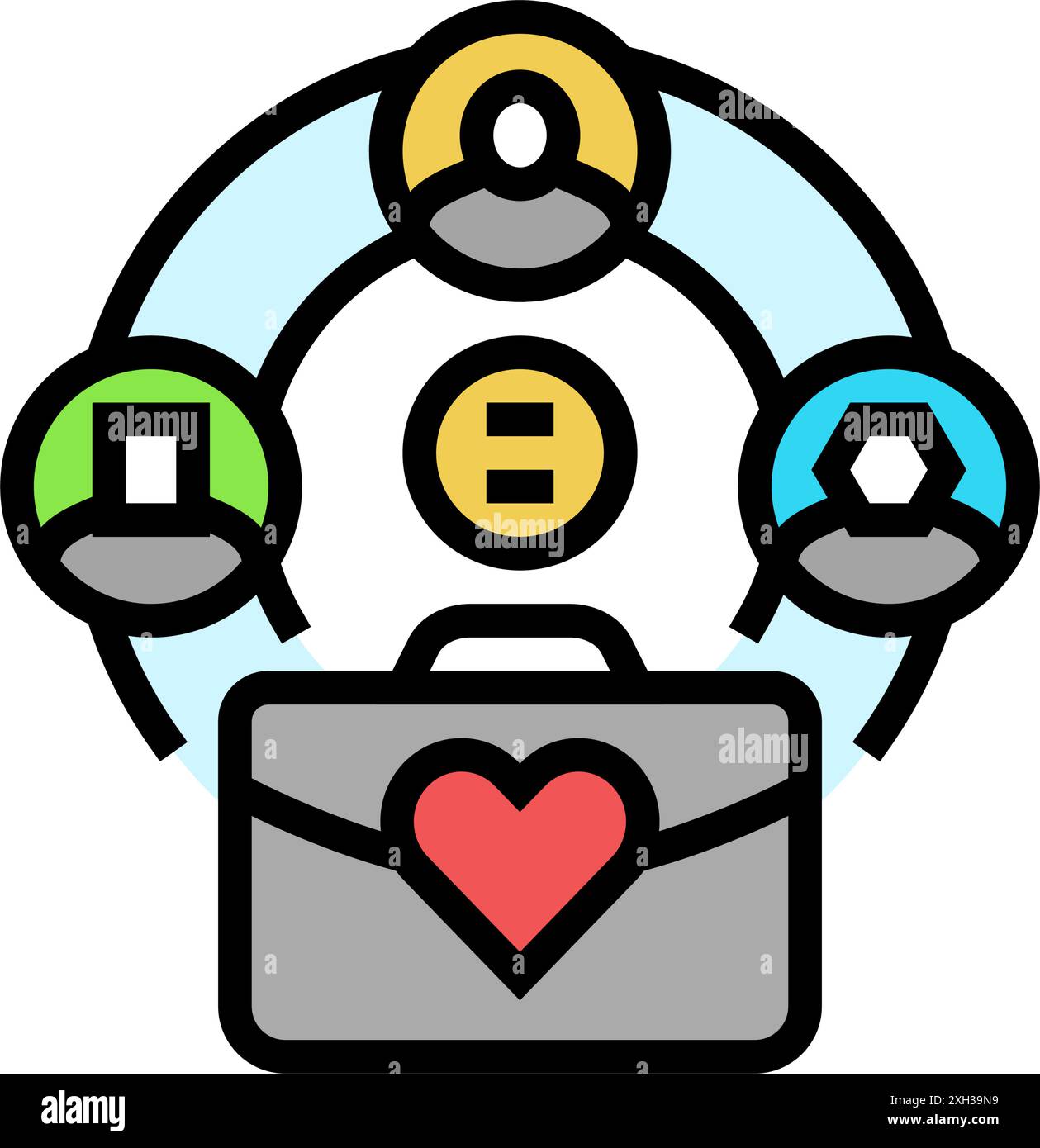 diversity equity inclusion color icon vector illustration Stock Vector ...