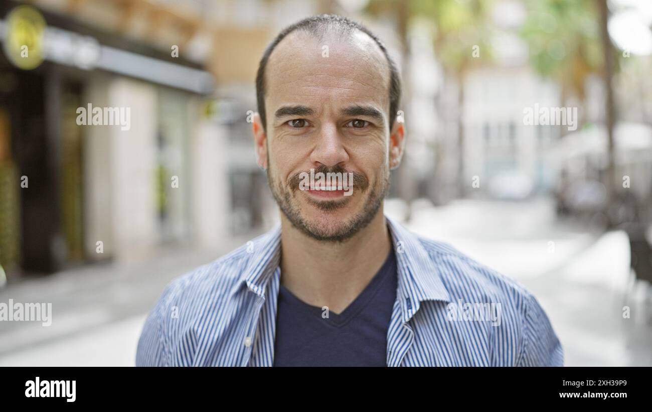 Bald bearded hispanic man hi-res stock photography and images - Alamy